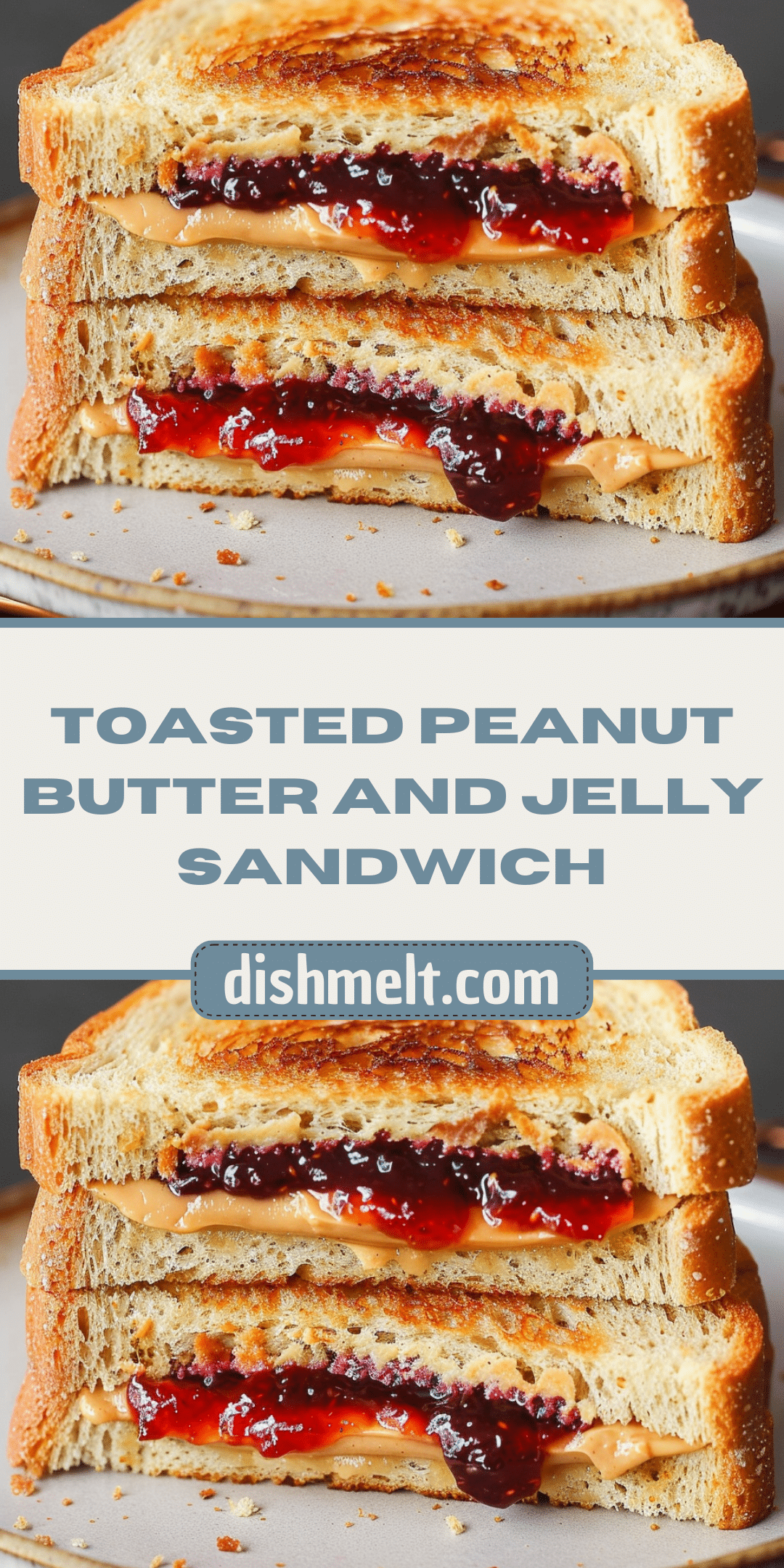Toasted Peanut Butter and Jelly Sandwich | Dish Melt
