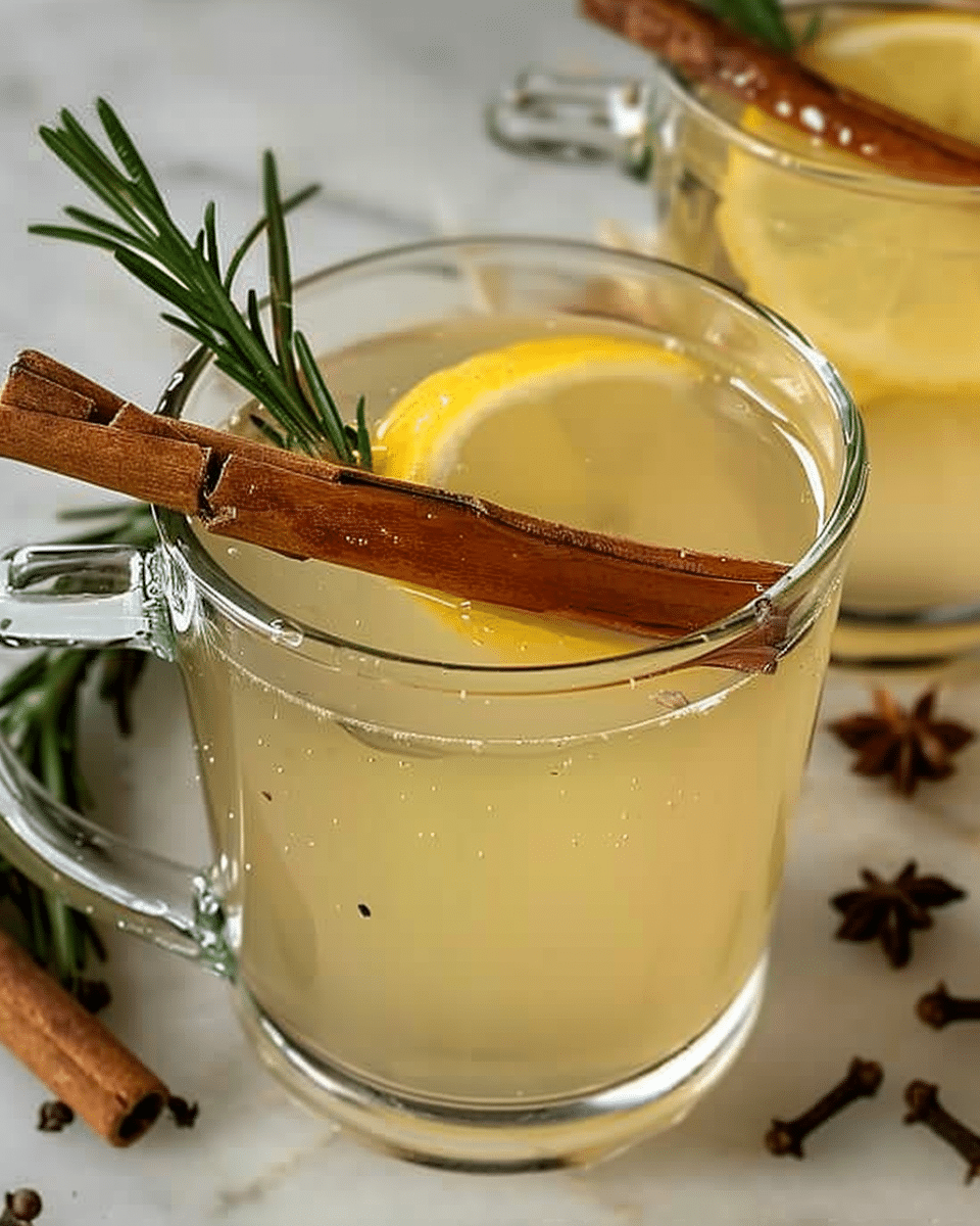 Spiced Lemon Ginger Hot Toddy Mocktail | Dish Melt