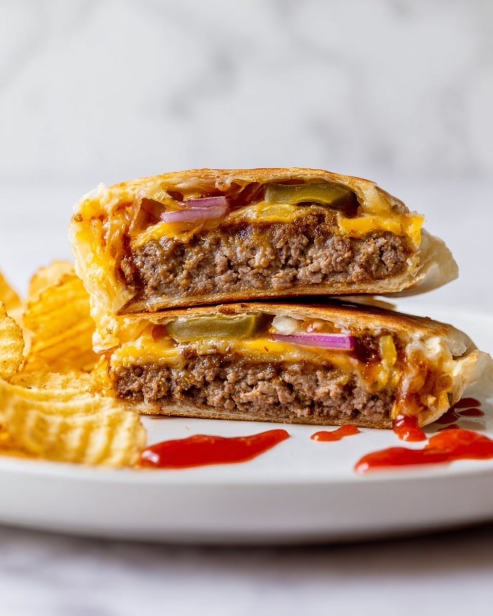 Cheeseburger Crunch Wrap Recipe - Delicious & Crunchy Meal
